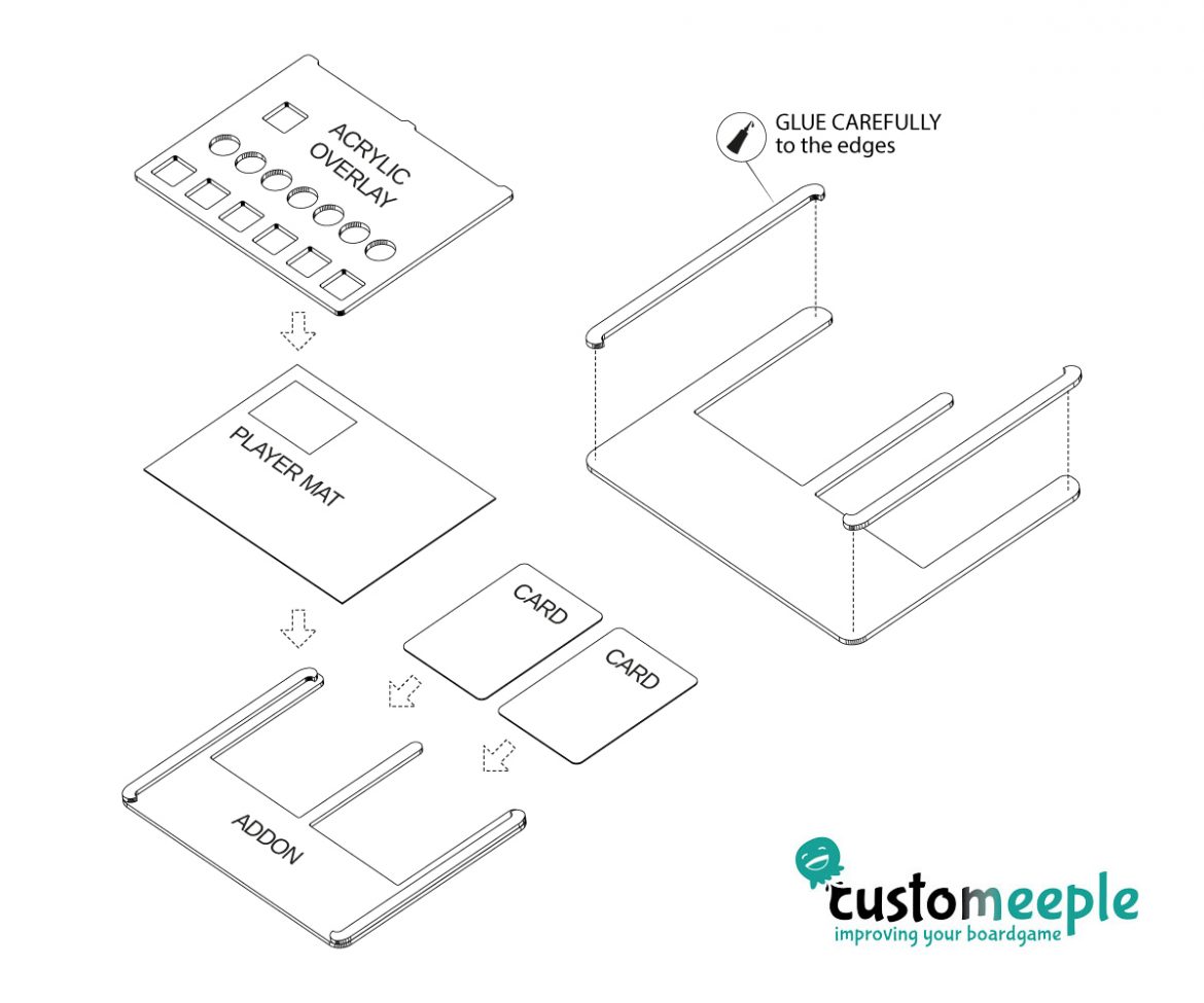 Masmorra Compatible acrylic overlay addon (5 Units) – Customeeple