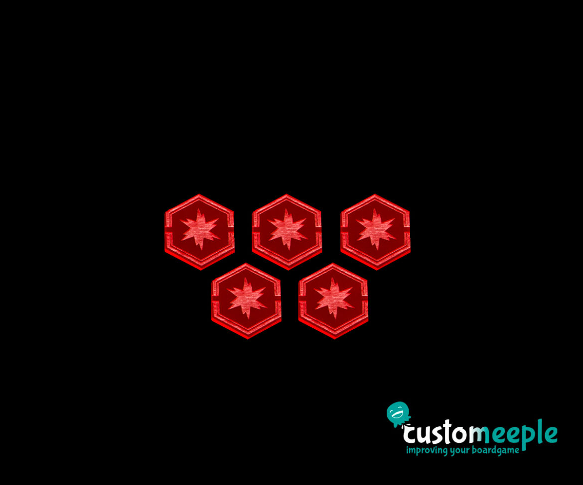 Xwing compatible critical damages tokens (5 Units) – Customeeple