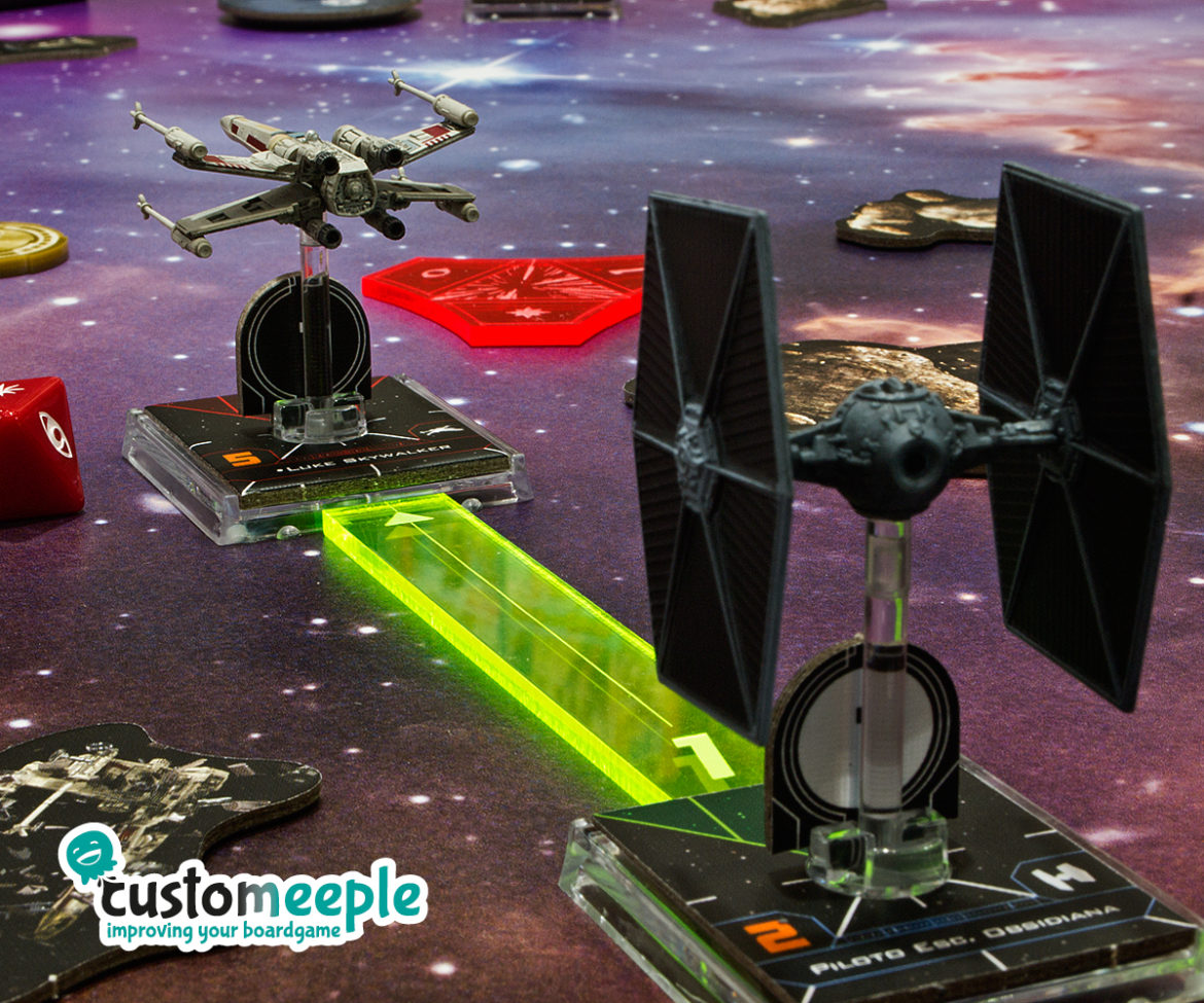 Xwing compatible tray + templates (16 Units) – Customeeple