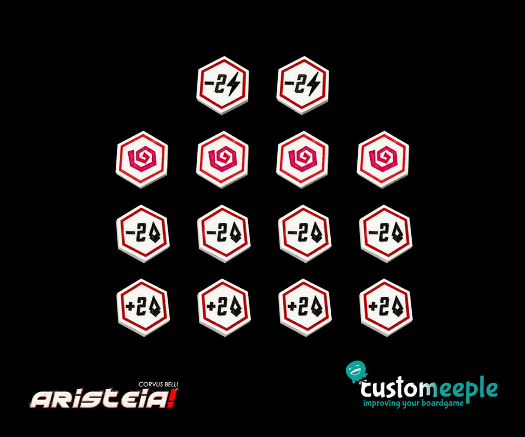 Aristeia! “Reckless Hearts” tokens – Customeeple